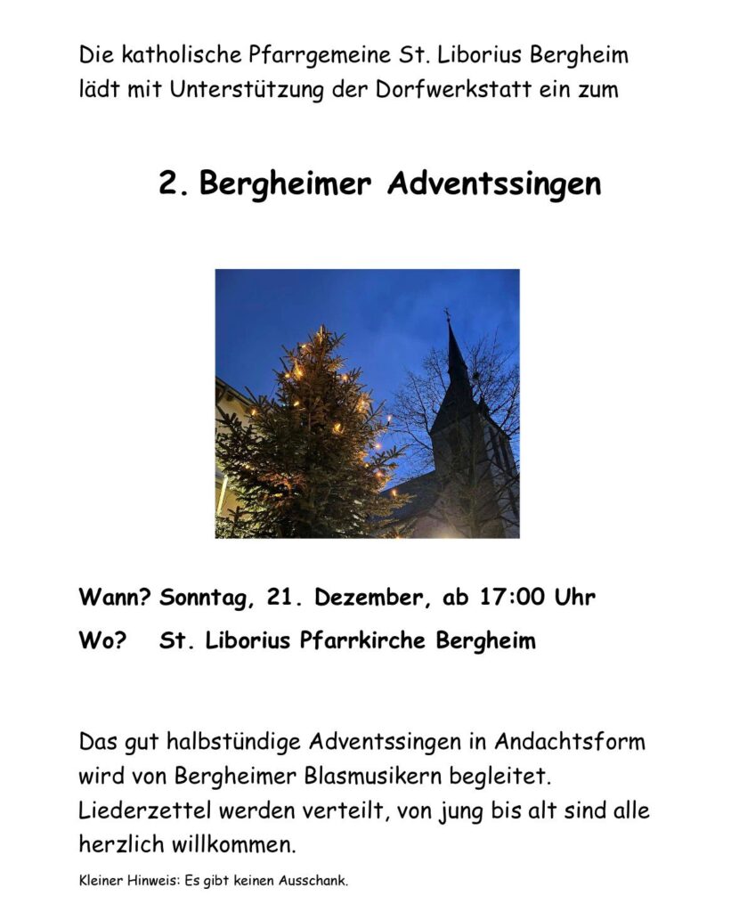 2. Bergheimer Adventssingen – Bergheim in Westfalen